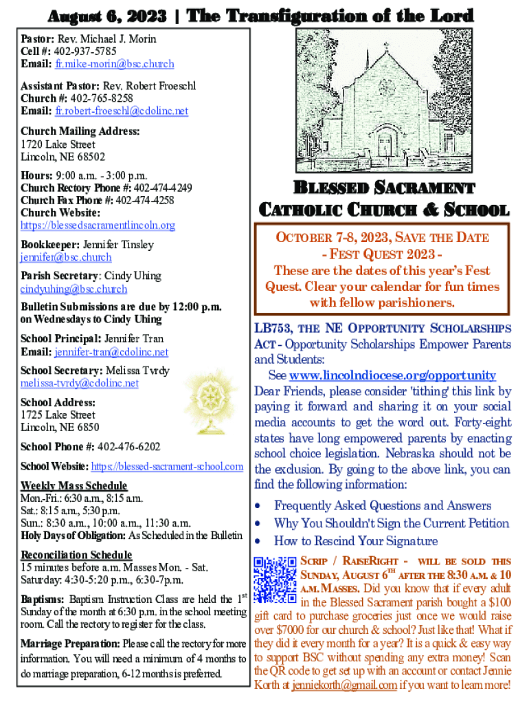 Fillable Online Rev. Michael Morin Fax Email Print - pdfFiller