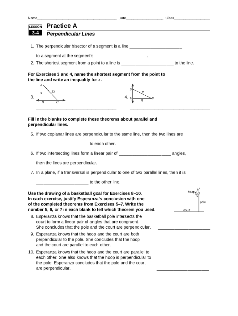 G.GPE.B.5: Parallel and Perpendicular Lines 8 Doc Template | pdfFiller
