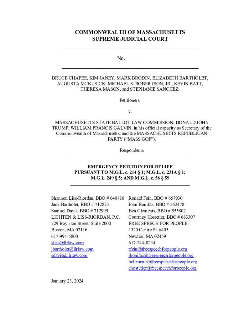 Fillable Online BRUCE CHAFEE, KIM JANEY, MARK BRODIN, ELIZABETH ...