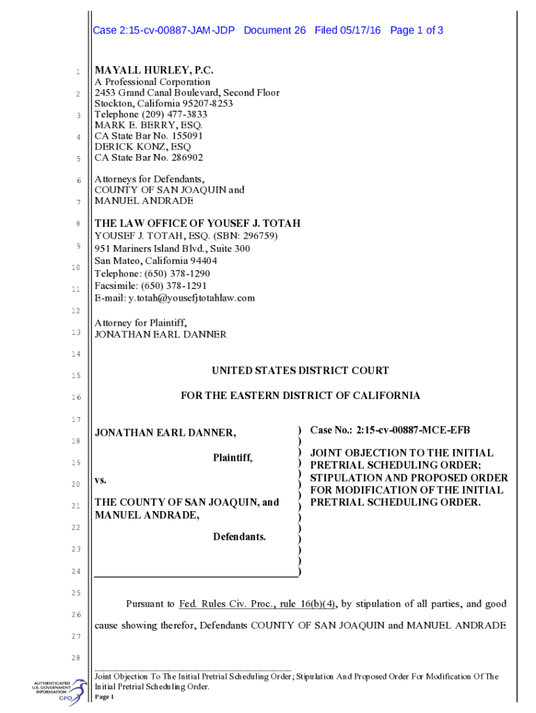 Fillable Online MAYALL, HURLEY, P.C. A Professional Corporation 2453 ...