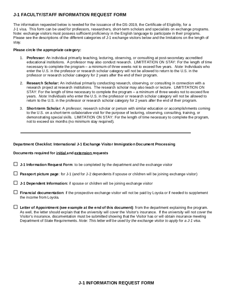 All You Need To Know About Applying For a J1 Visa Doc Template | pdfFiller