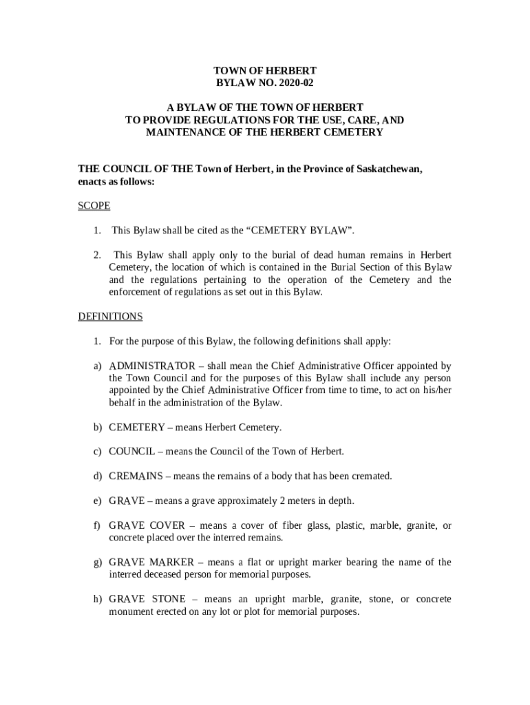 BY-LAWS - of the Town of Doc Template | pdfFiller