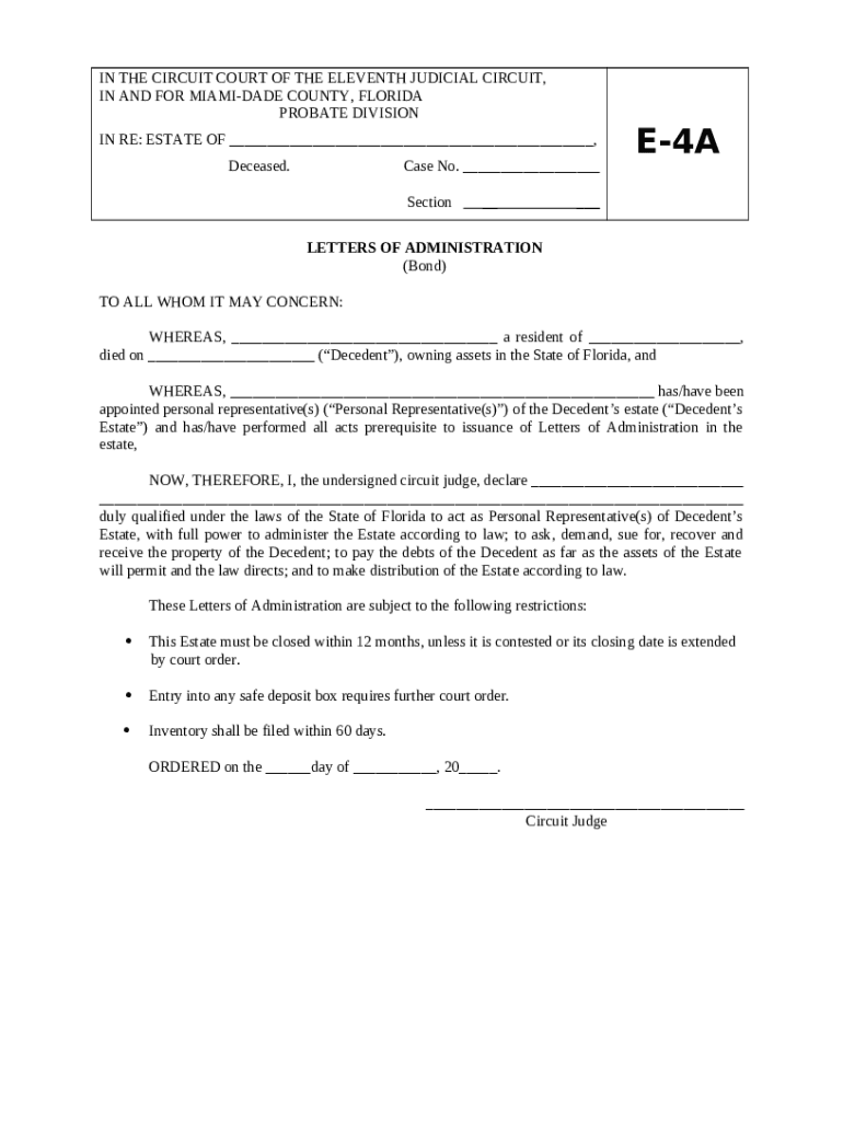 E1 - ORDER ADMITTING WILL TO PROBATE AND ... Doc Template | pdfFiller