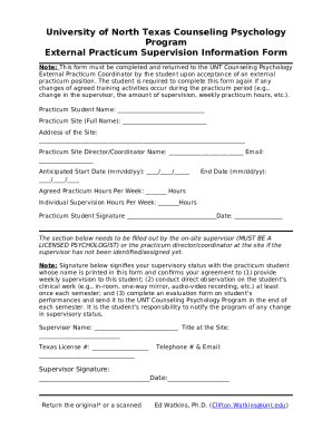 Practicum s - Department of Ination Science - psychology unt Doc ...