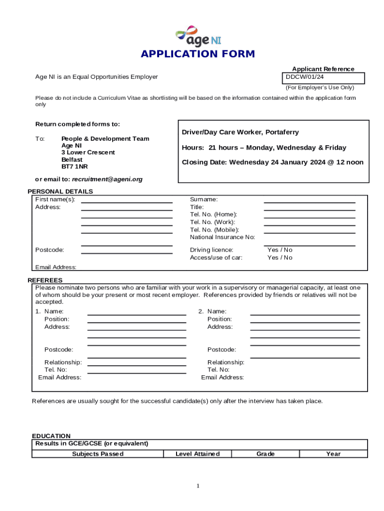 Job Application Part I Doc Template | pdfFiller