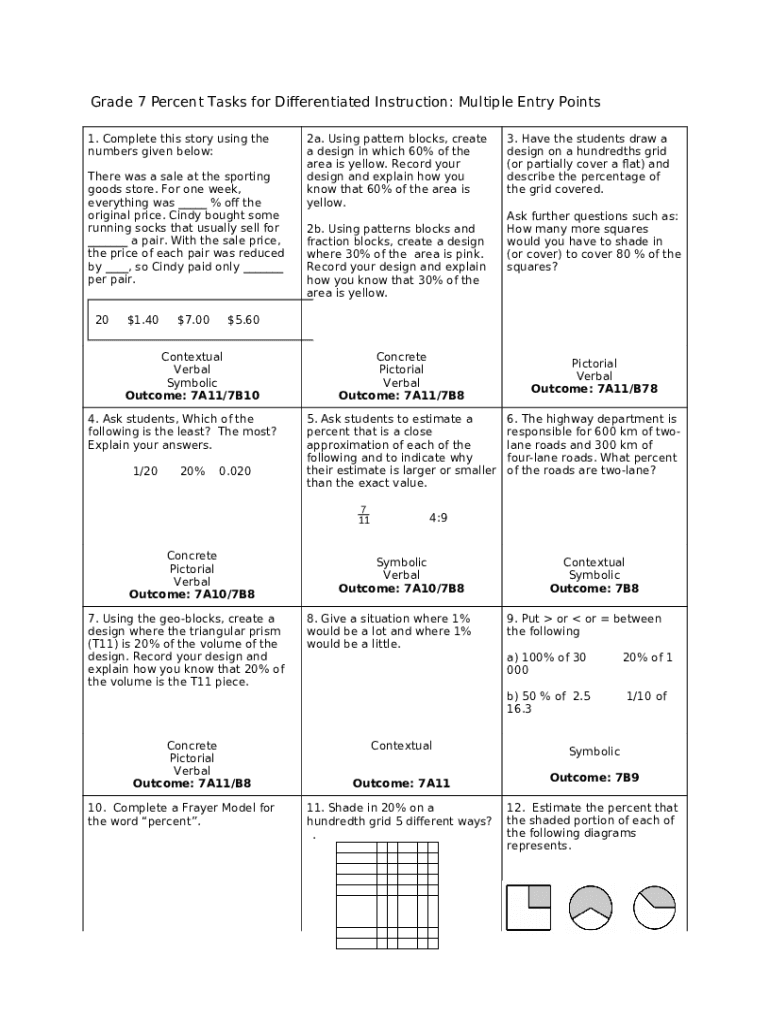 Examples of Differentiated Tasks: A Way to Meet the Needs ... Doc ...