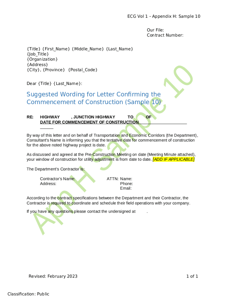 ECG Appendix H. Utilities Sample 10 Doc Template | pdfFiller