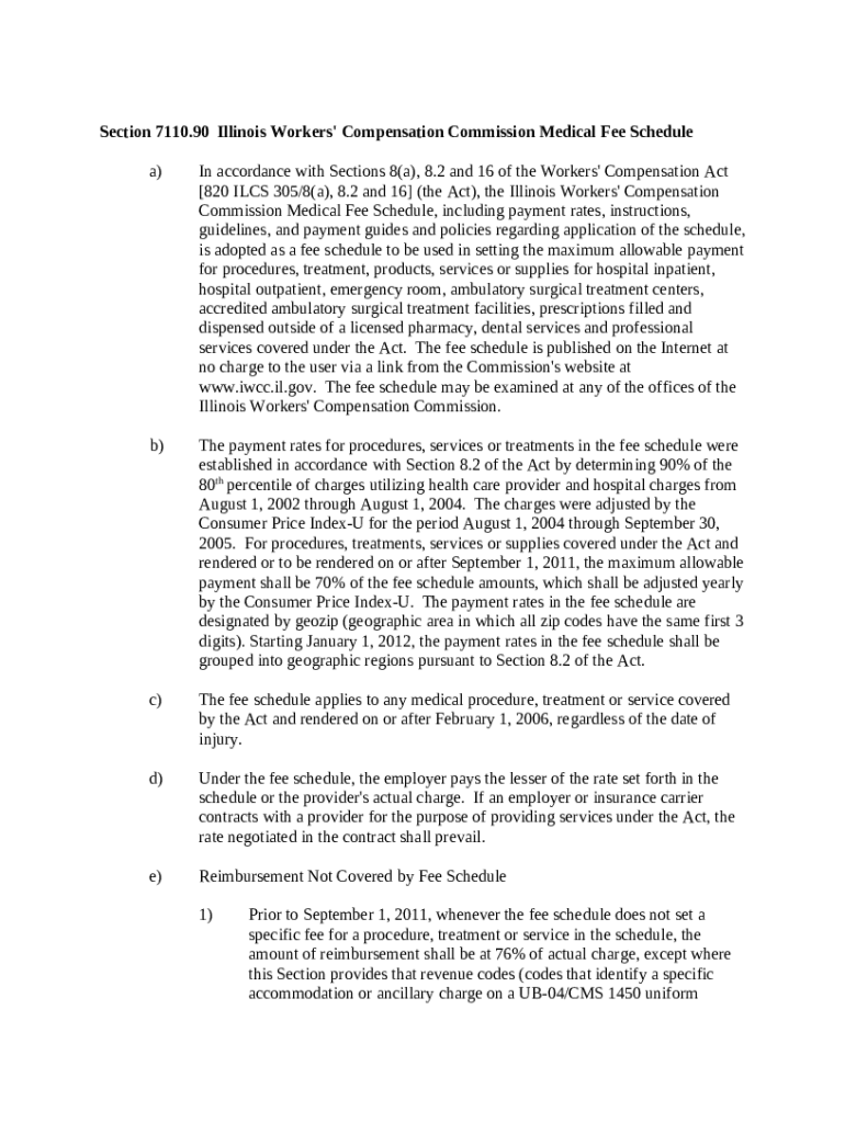 Medical Fee Schedule - Illinois Worker's Compensation ... Doc Template ...