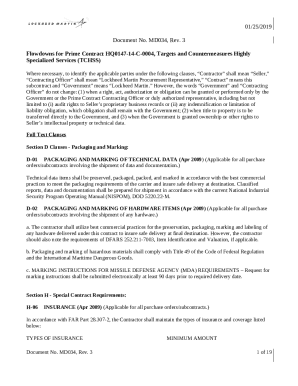 General Provisions and FAR/ DFARS Flowdown ... Doc Template | pdfFiller