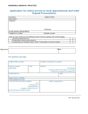 Repeat Medication Request - Bruntsfield Medical Practice Doc Template ...