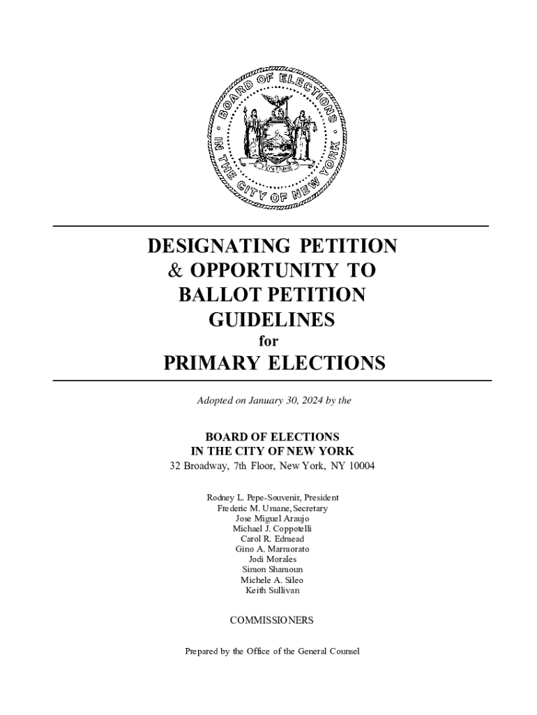Fillable Online SECTION 6-166 Primary; opportunity to ballot, form of ...