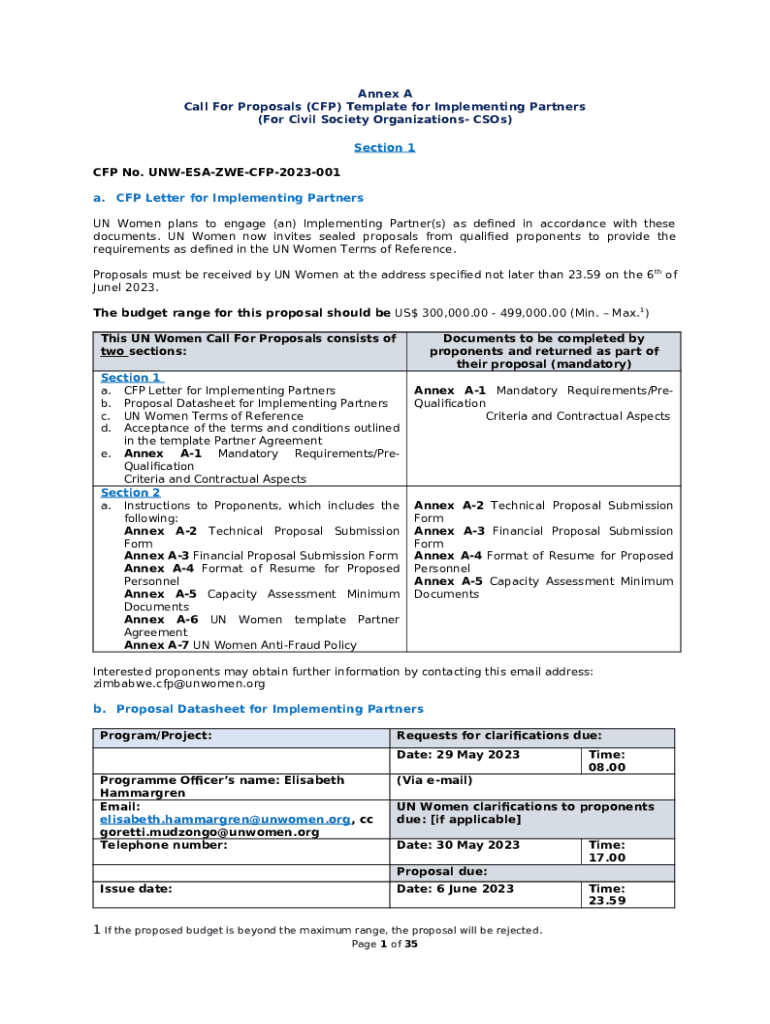 UN Women plans to engage (an) Implementing Partner(s) as defined in accordance with these ...