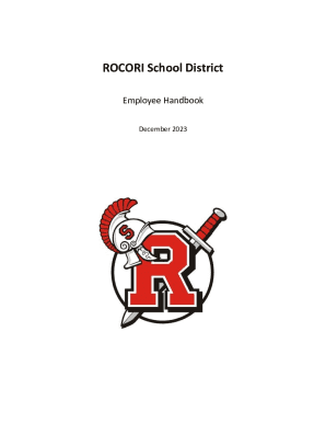 Fillable Online Employee Handbook - ROCORI School District Fax Email ...