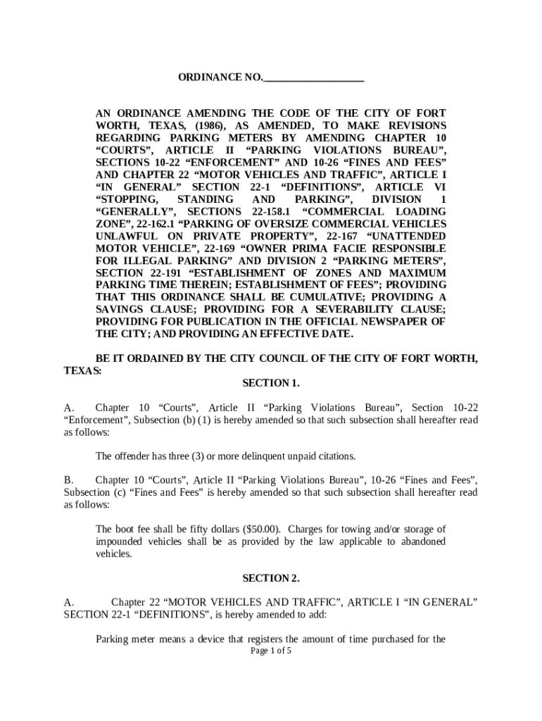 Ordinance 10121 - Laserfiche WebLink - the City of Fort Worth Doc ...