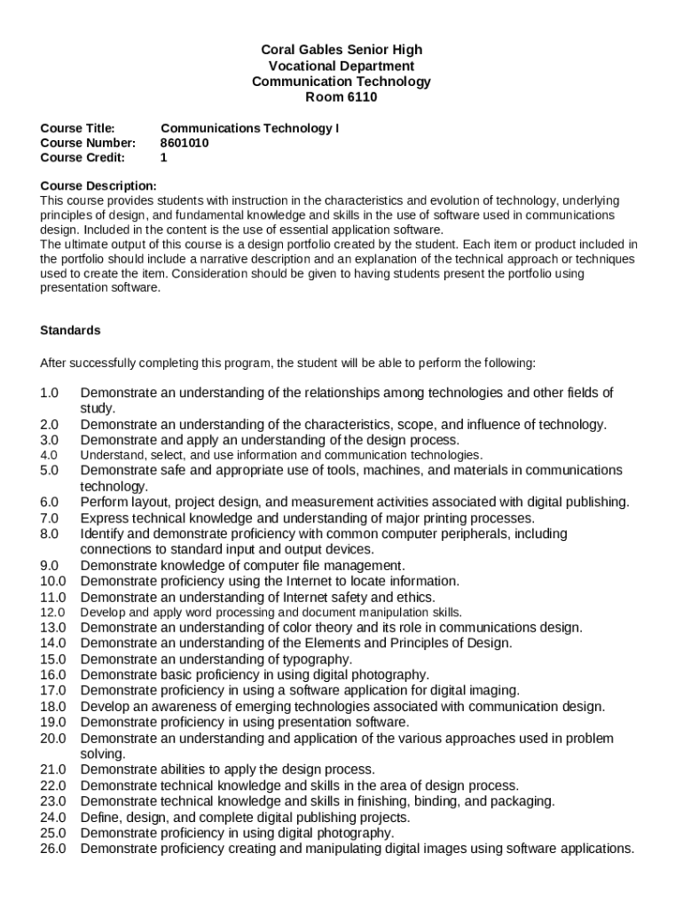 Communication (COM)University of Miami - Academic Bulletin Doc Template ...