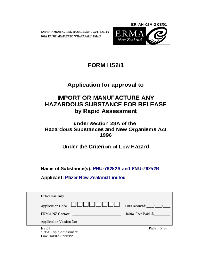 Hazardous Substances and New Organisms (Hazardous ... Doc Template ...