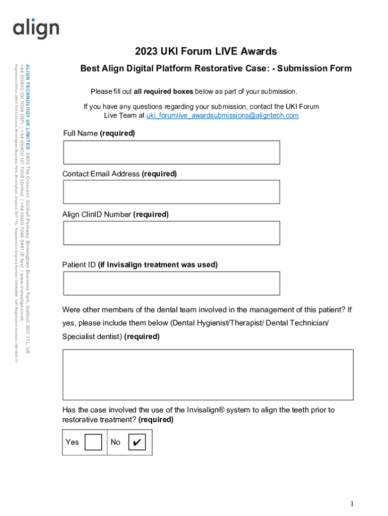 Fillable Online Forum Live Submission Form - Best Align Digital ...
