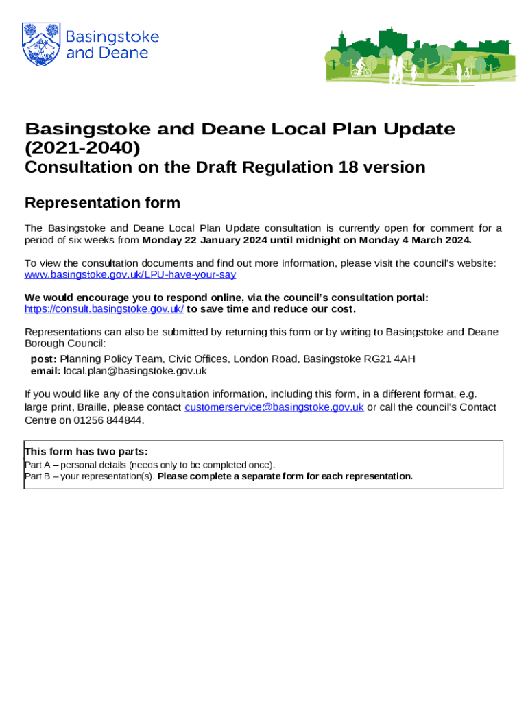 Have your say on the draft Local Plan Update Doc Template | pdfFiller