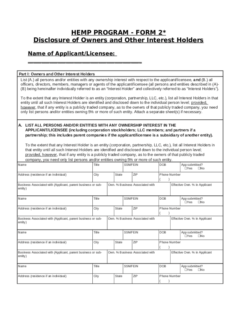 HEMP PROGRAM - 2* - dbr ri Doc Template | pdfFiller