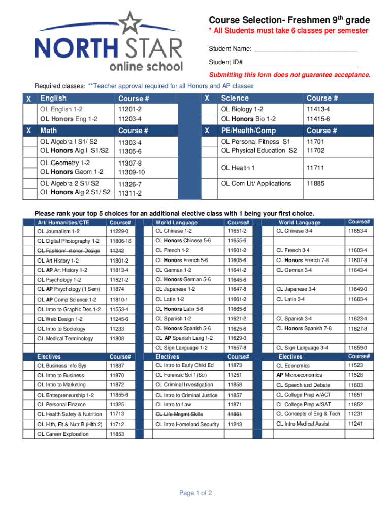 Fillable Online Student Services / Graduation Requirements Fax Email ...