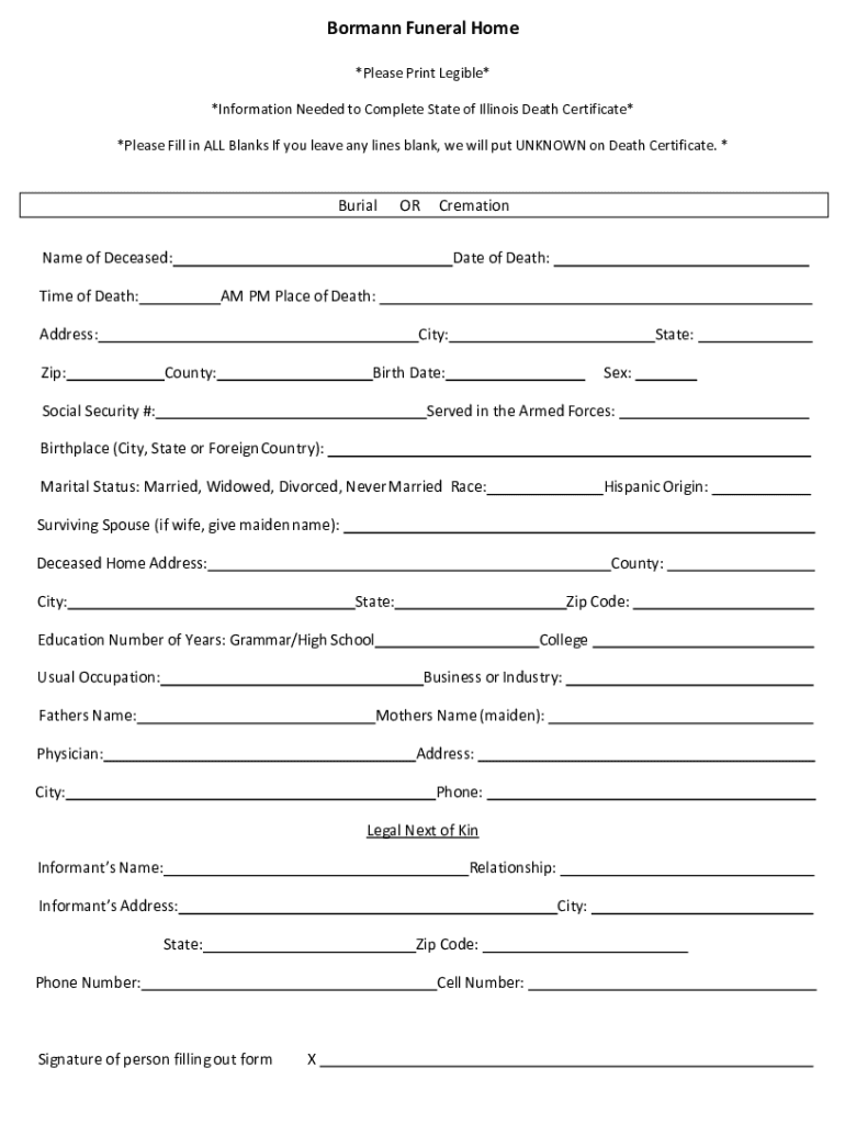 Fillable Online Eulogies and Obituaries - Arnprior Fax Email Print - pdfFiller