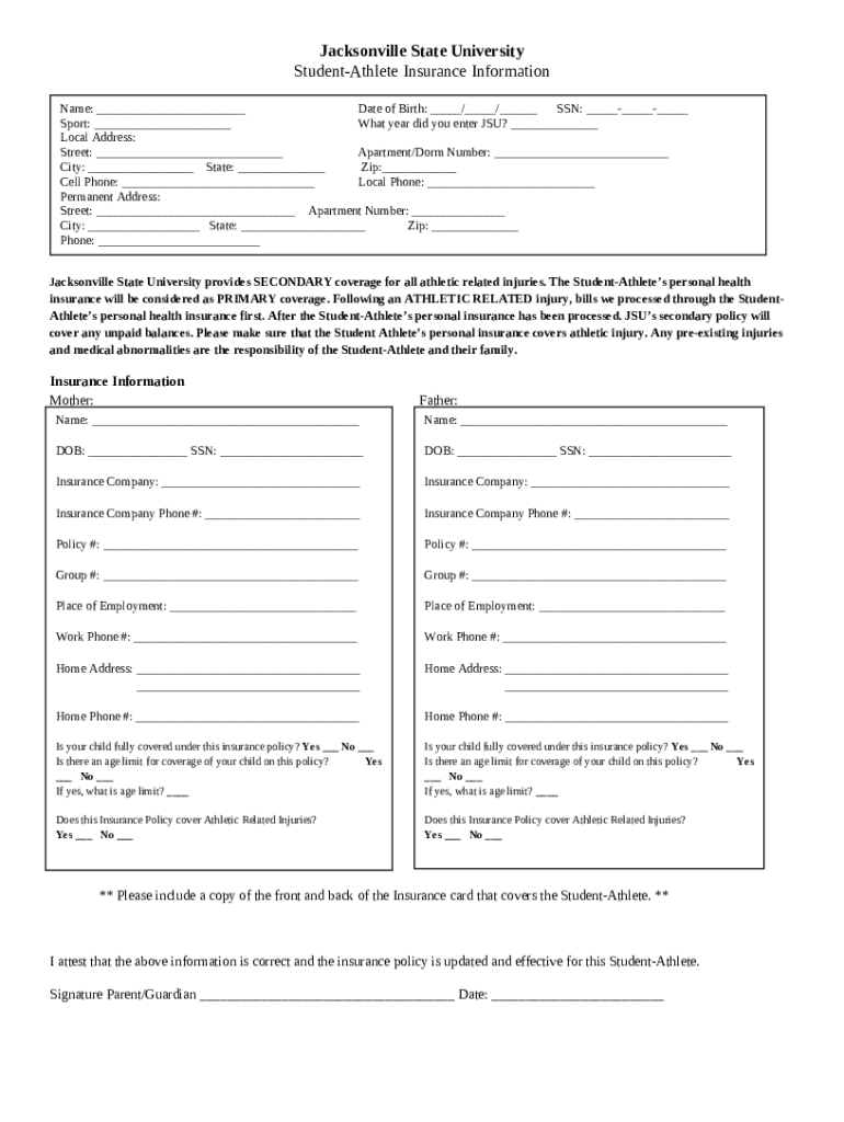 NCAA to provide schools post-eligibility injury insurance ... Doc Template | pdfFiller