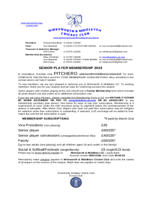 Pitchero guide for players v2 Doc Template | pdfFiller