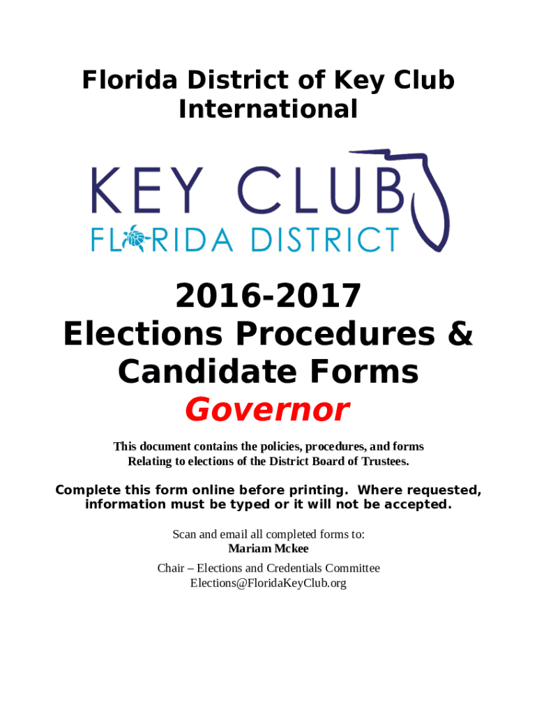 2021-2022 Elections Procedures & Candidate s Doc Template | pdfFiller