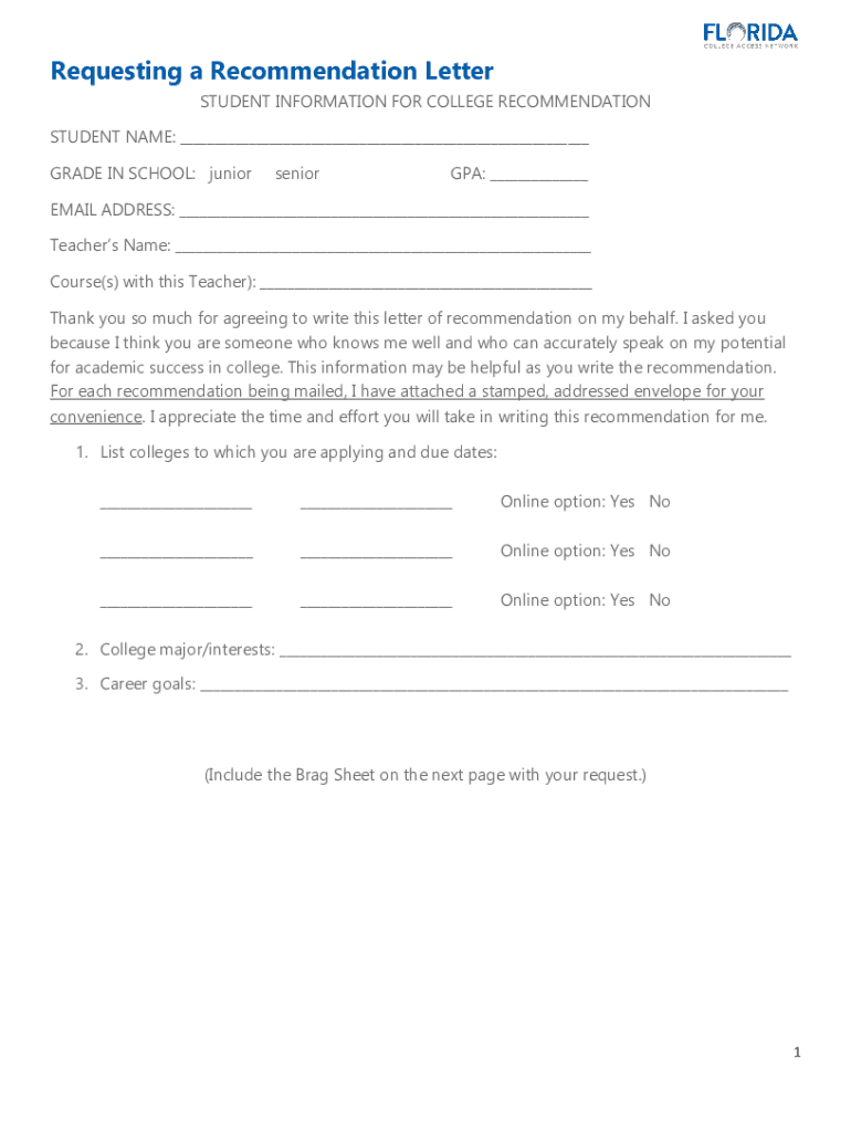 Fillable Online How to ask teacher for recommendation letter? : r ...