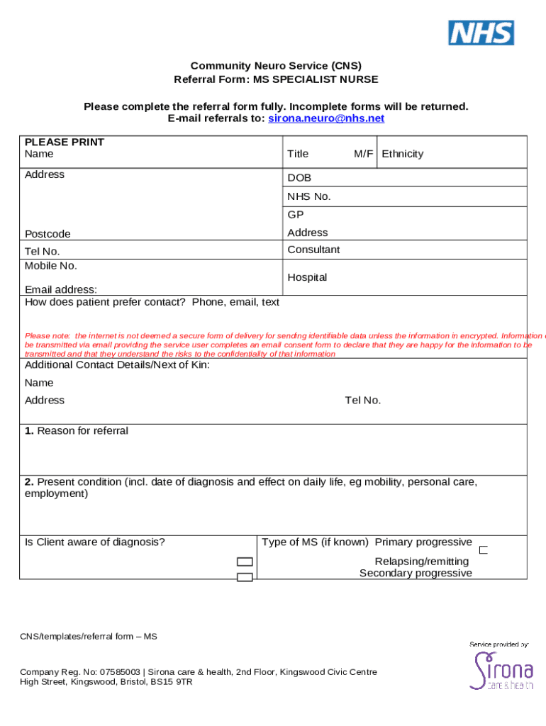 Patient s - Neuro Science Doc Template | pdfFiller