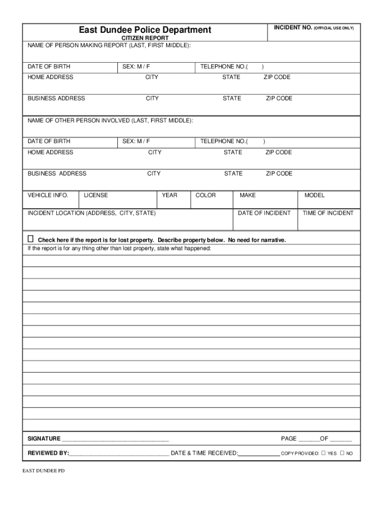 Fillable Online First Annual Police Department Report Now Available Fax ...