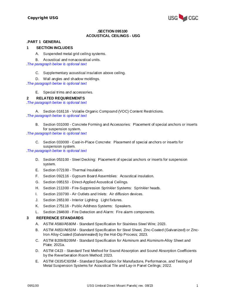 USG Umbral Direct Mount Panels Data Sheet (English) Doc Template ...