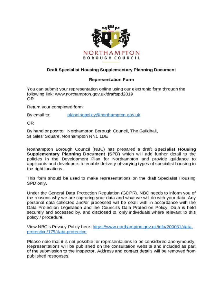 draft-specialist-housing-spd-representation-. ... Doc Template | pdfFiller