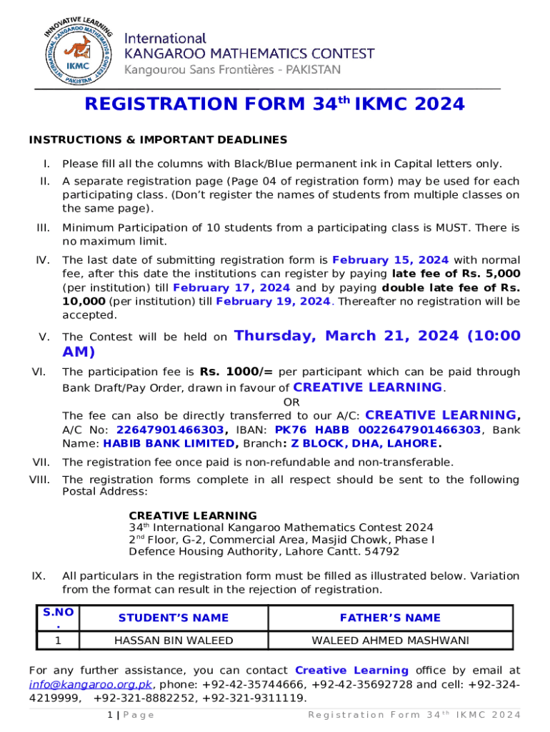 Registration procedure - Kangaroo Pakistan - ikmc kangaroo org Doc ...