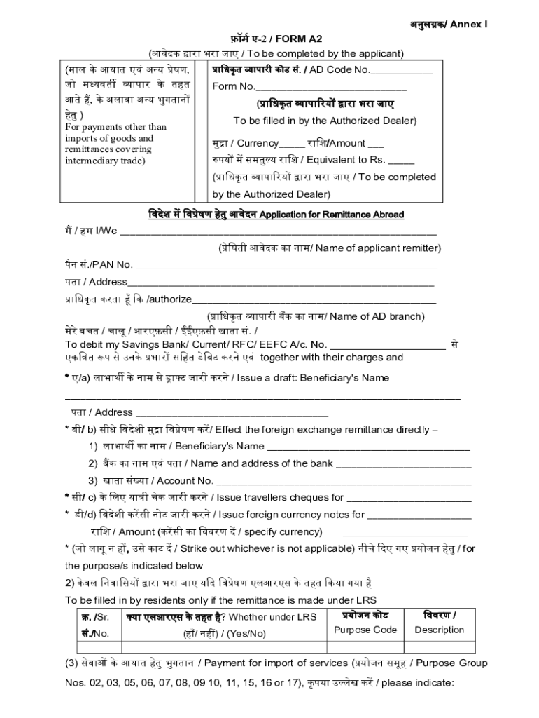 Fillable Online Union Bank Of India Form A2 Download - Fill Online ...