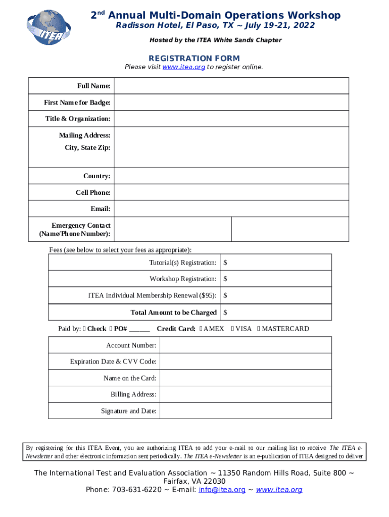 2022 TIW Registration Doc Template | pdfFiller