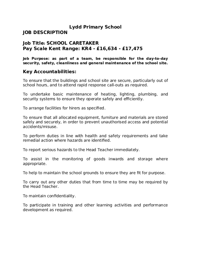 Lydd Primary School Doc Template | pdfFiller