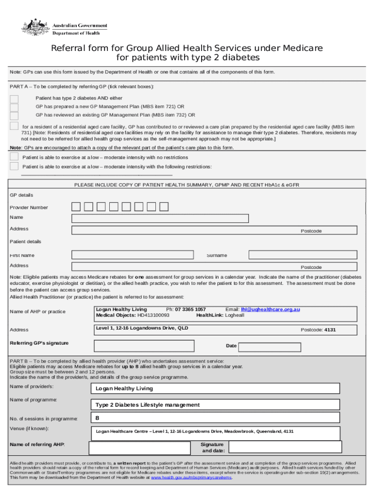 Referral for Medicare Allied Health Services - Chronic - bsphn org Doc ...