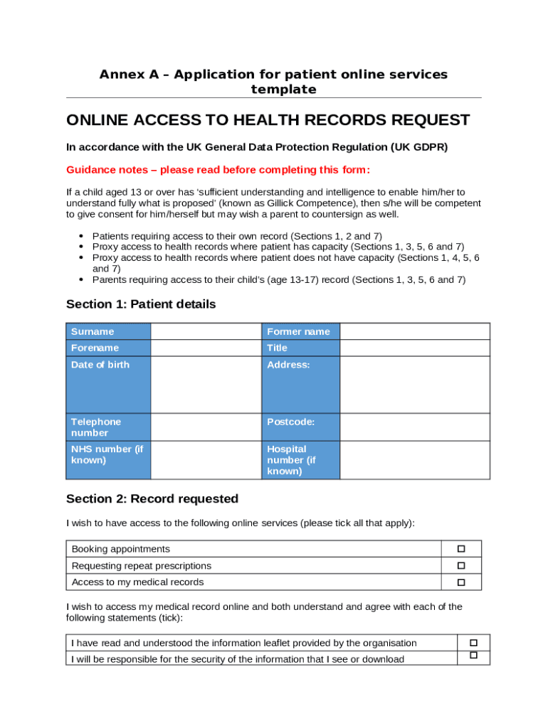 Consent to proxy access to GP Online Services (if patient ... Doc ...