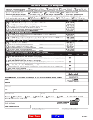 Fillable Online Power Up Traxxas - Fill Online, Printable, Fillable ...