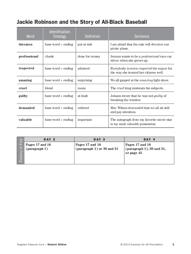 Fillable Online Jackie Robinson's Battles for Equality On and Off ...
