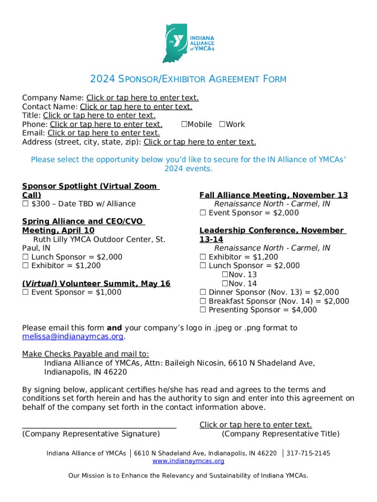 2024 Sponsor & Exhibitor Agreement - Design-Build Expo Doc Template | pdfFiller