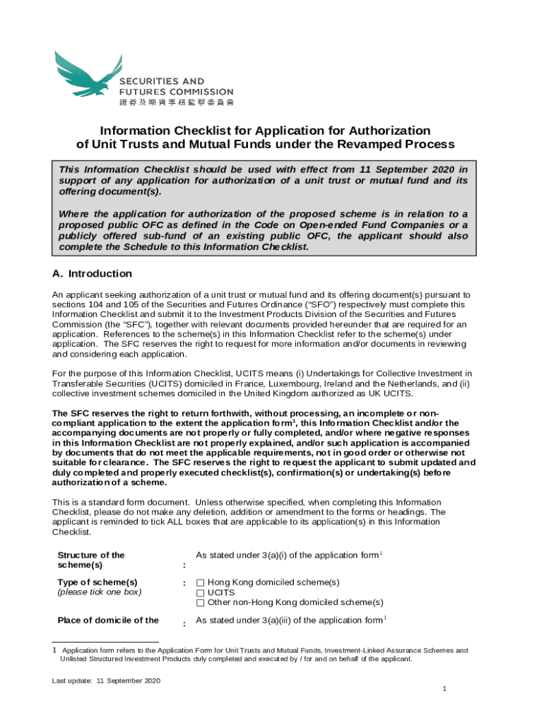 of Unit Trusts and Mutual Funds under the Revamped Process Doc Template ...