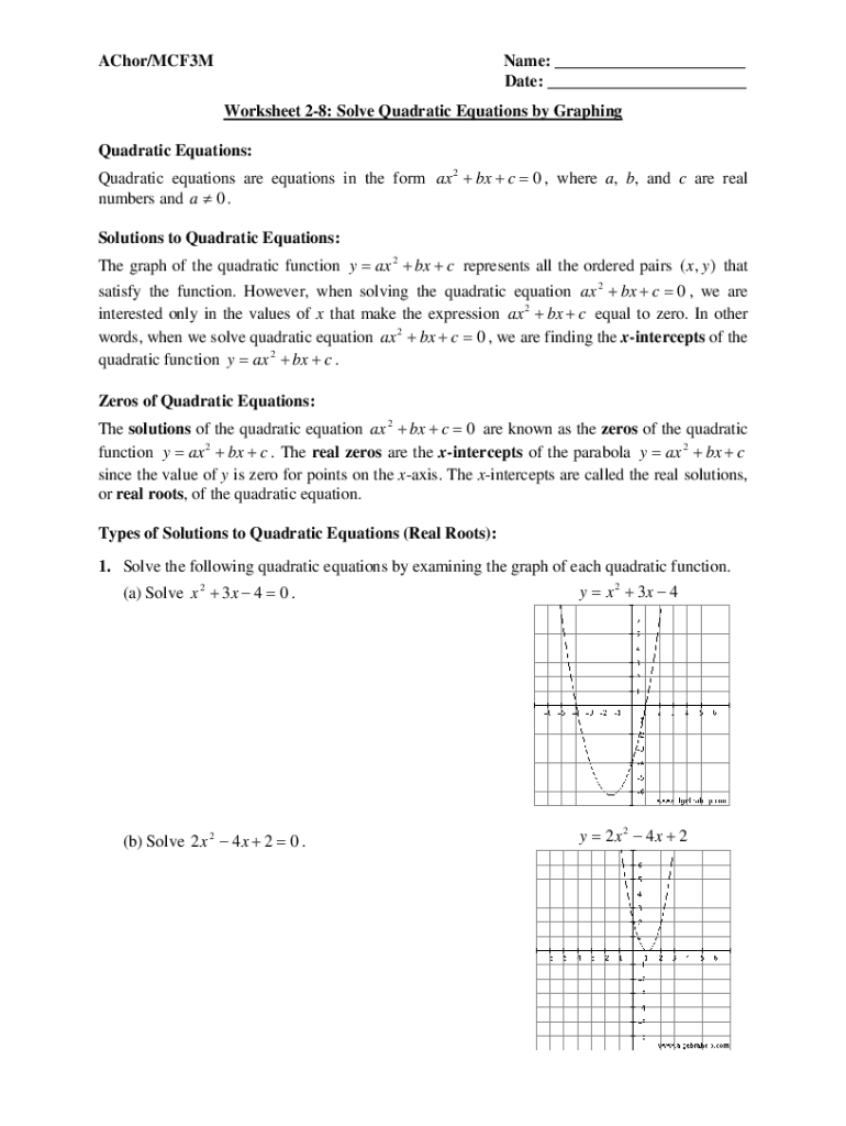 Fillable Online Solve quadratic equation with Step-by- ... - QuickMath ...
