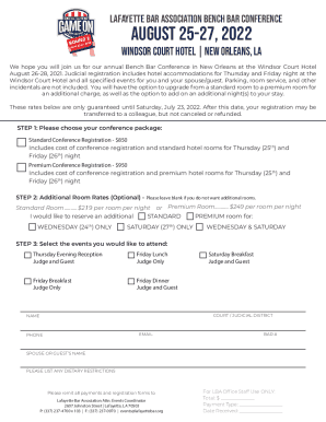 Fillable Online Lafayette Bar Association Fax Email Print - pdfFiller
