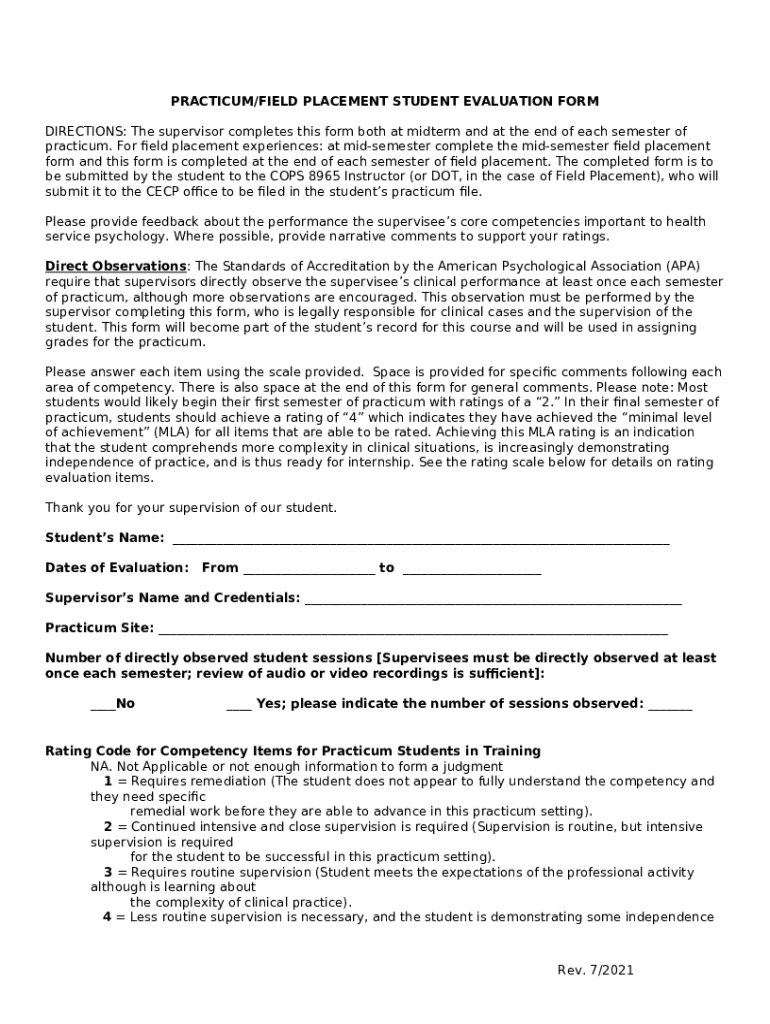 Field Evaluations - Silberman School of Social Work - CUNY Doc Template ...