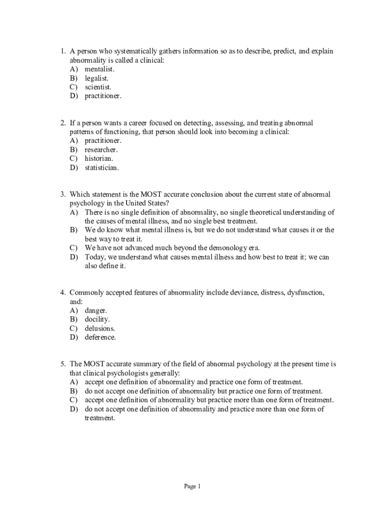 Abnormal Psychology Comer 11th Edition Pdf Download - Fill Online ...