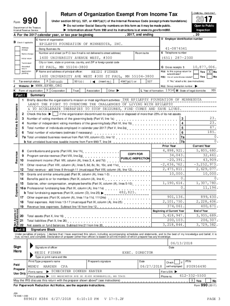 Fillable Online E8896IY7. EPILEPSY FOUNDATION OF MINNESOTA, INC. Fax Email Print - pdfFiller