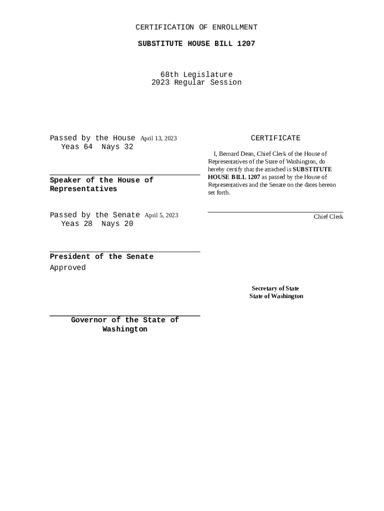 1 - Authorized Print VersionHB 587 ENROLLED BILL AN ... Doc Template | pdfFiller