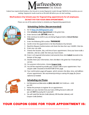 Fillable Online YOUR COUPON CODE FOR YOUR APPOINTMENT IS Fax Email ...